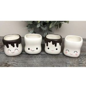 Dining | Ceramic Marshmallow 4 Piece Mug Set | Poshmark